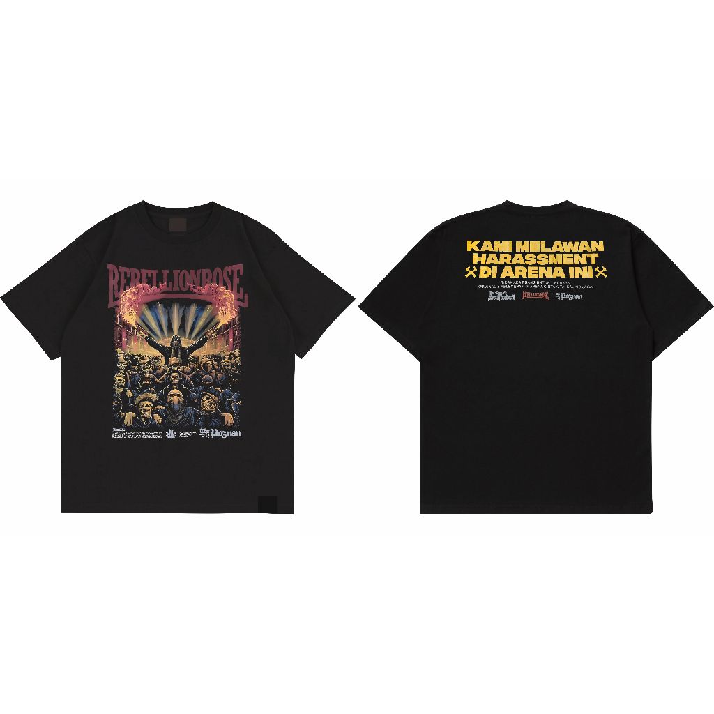 Jual Kaos Band REBELLION ROSE - SAMUDRA POZNAN / Kaos Musik Rock Metal ...