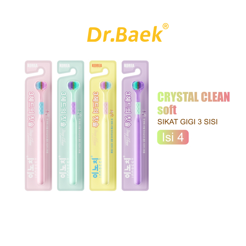 Jual Dr.Baek Sikat Gigi Tiga Sisi 4 Pcs BUNDLE 2IN1 Pembersih Lidah ...
