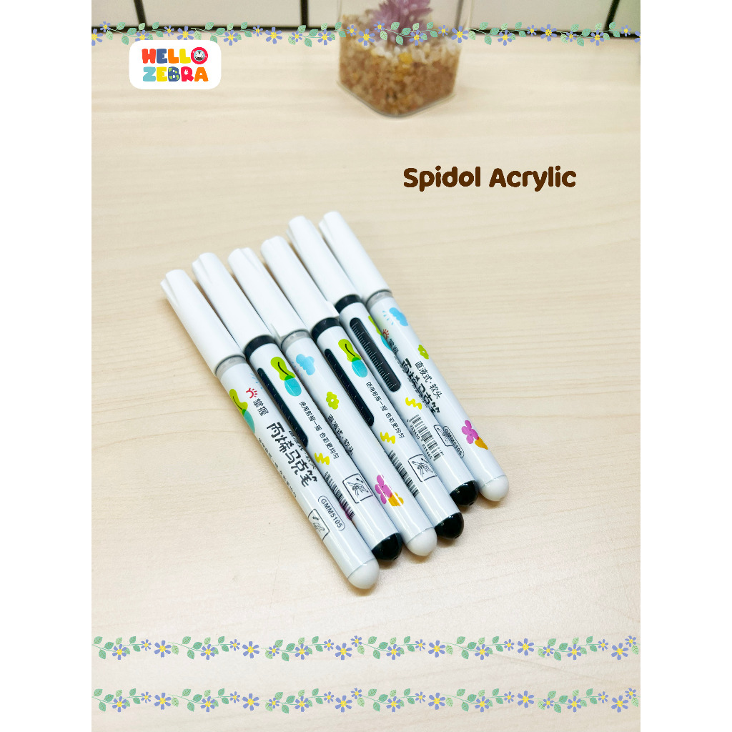 Jual Spidol akrilik putih hitam merah kuning | Graps Acrylic Marker ...