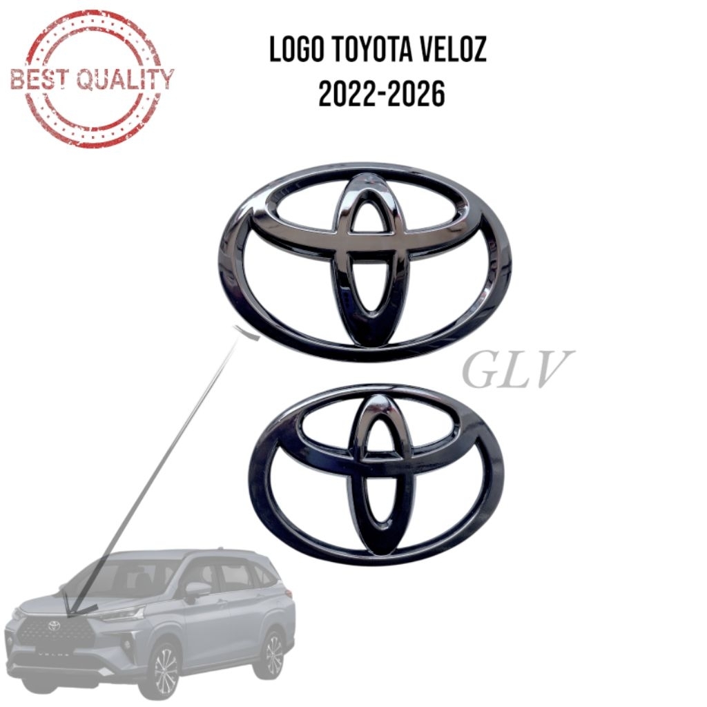 Jual Emblem Logo Toyota Veloz 2022-2026 Hitam Glossy Hitam Doff Depan ...