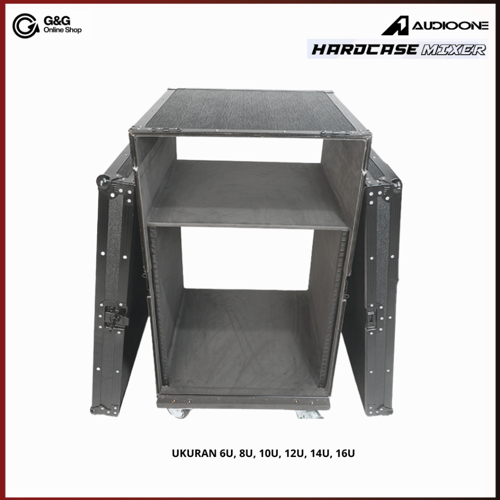 Jual Box Hardcase Plus Mixer List Hitam 6U 8U 10U 12U 14U 16U Kotak ...