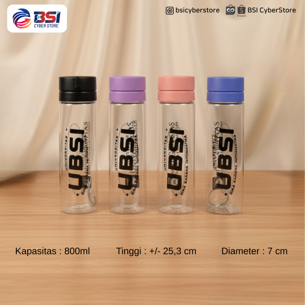 Jual Botol Minum Plastik / Tumbler UBSI Edisi Colorful | Shopee Indonesia