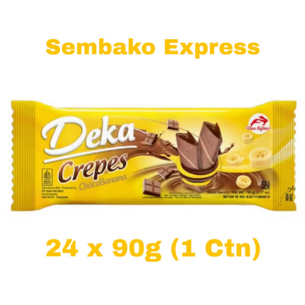 Jual Deka Crepes Choco Banana 24 x 90g (1 Karton) | Crepes Renyah Isi ...