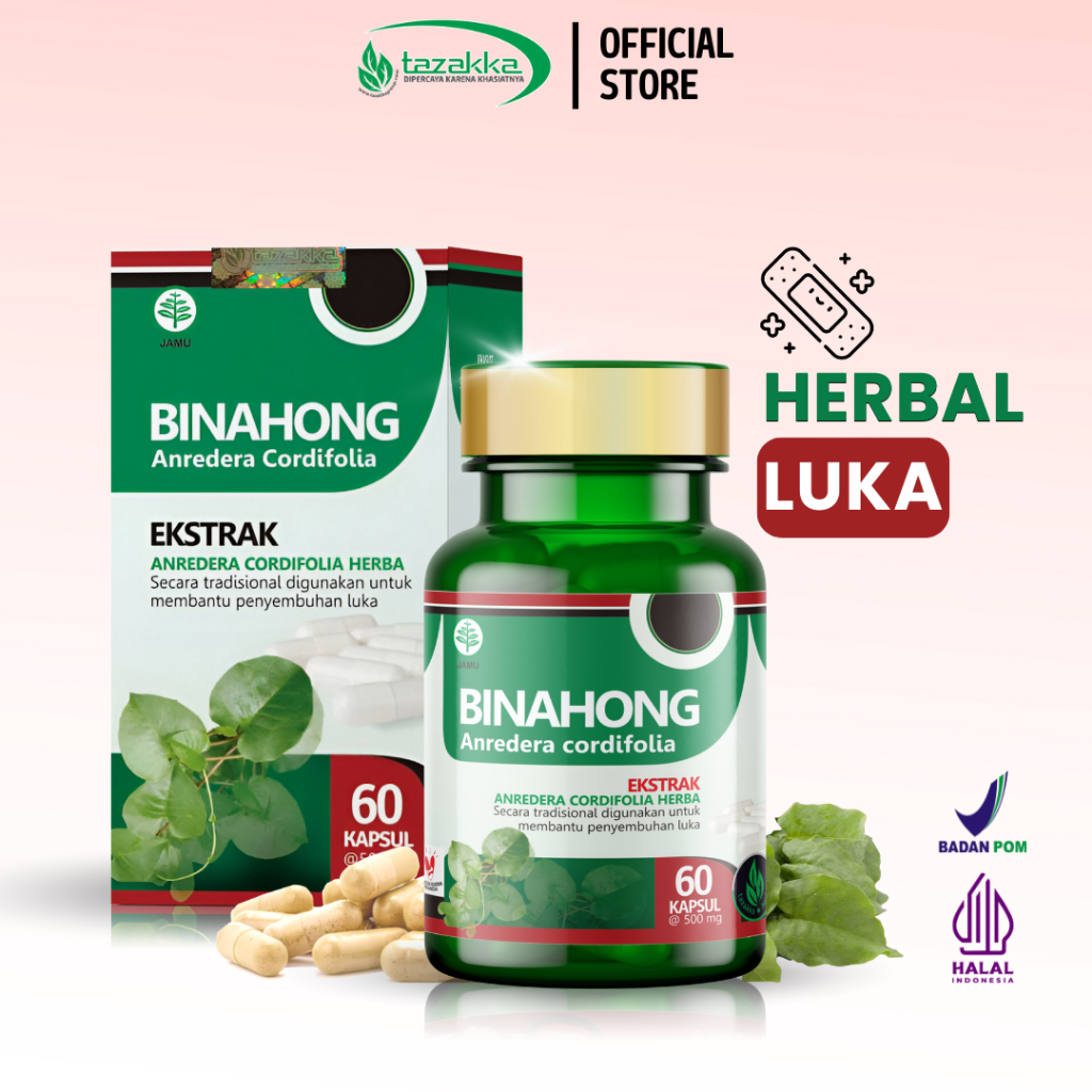 Jual TAZAKKA Ekstrak Kapsul Daun Binahong Original Obat Pasca Operasi ...