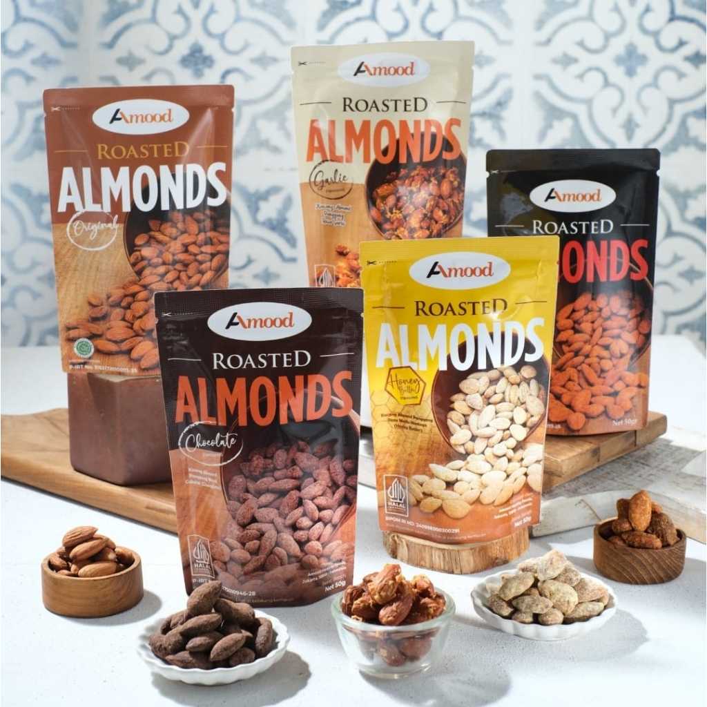 Jual Almond Roasted Amood Halal | Shopee Indonesia