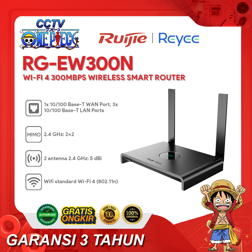 Jual RUIJIE REYEE RG-EW300N WI-FI 4 300MBPS WIRELESS SMART ROUTER ...