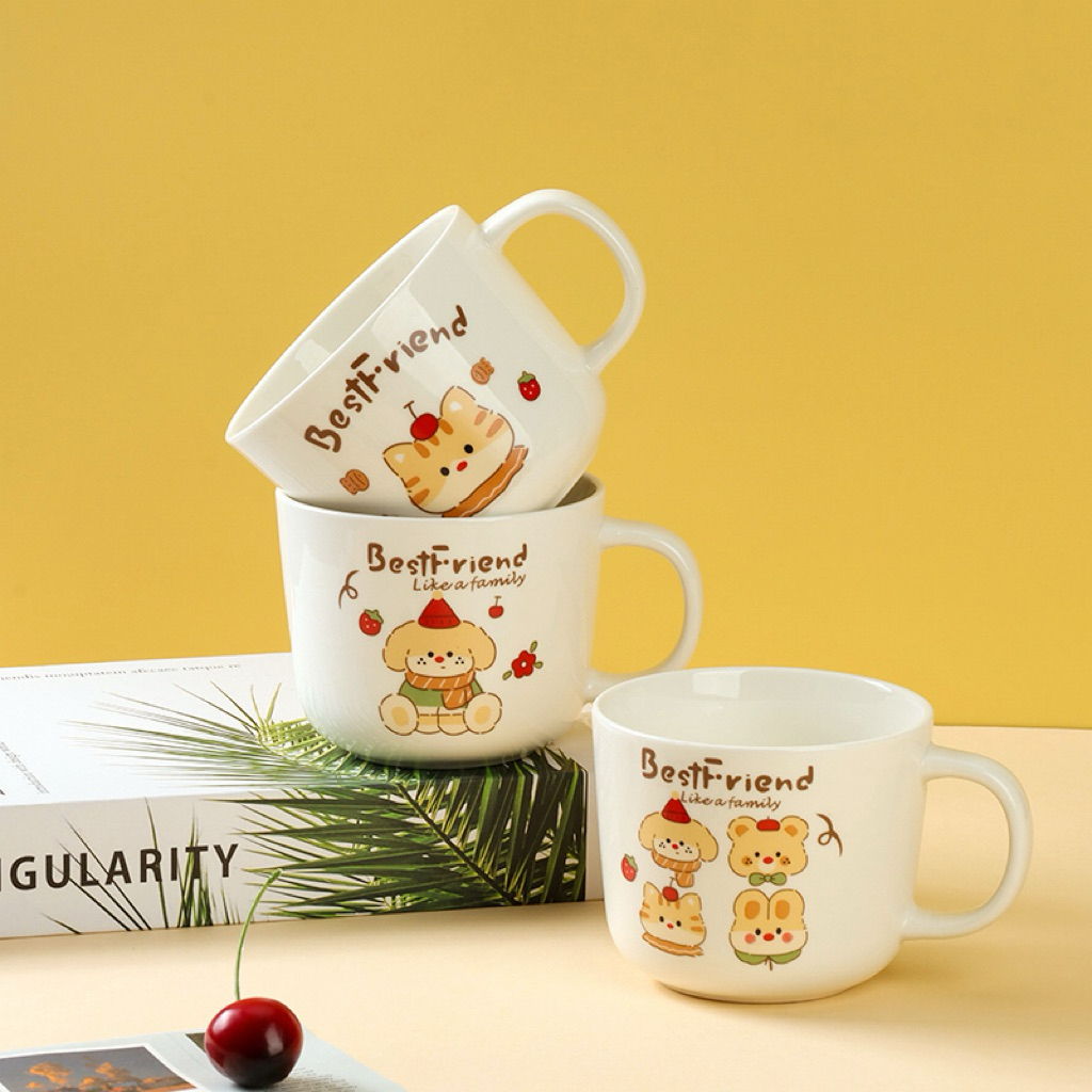 Jual Mug Keramik Motif Lucu/ Cangkir Keramik Aesthetic/ Gelas Minum ...