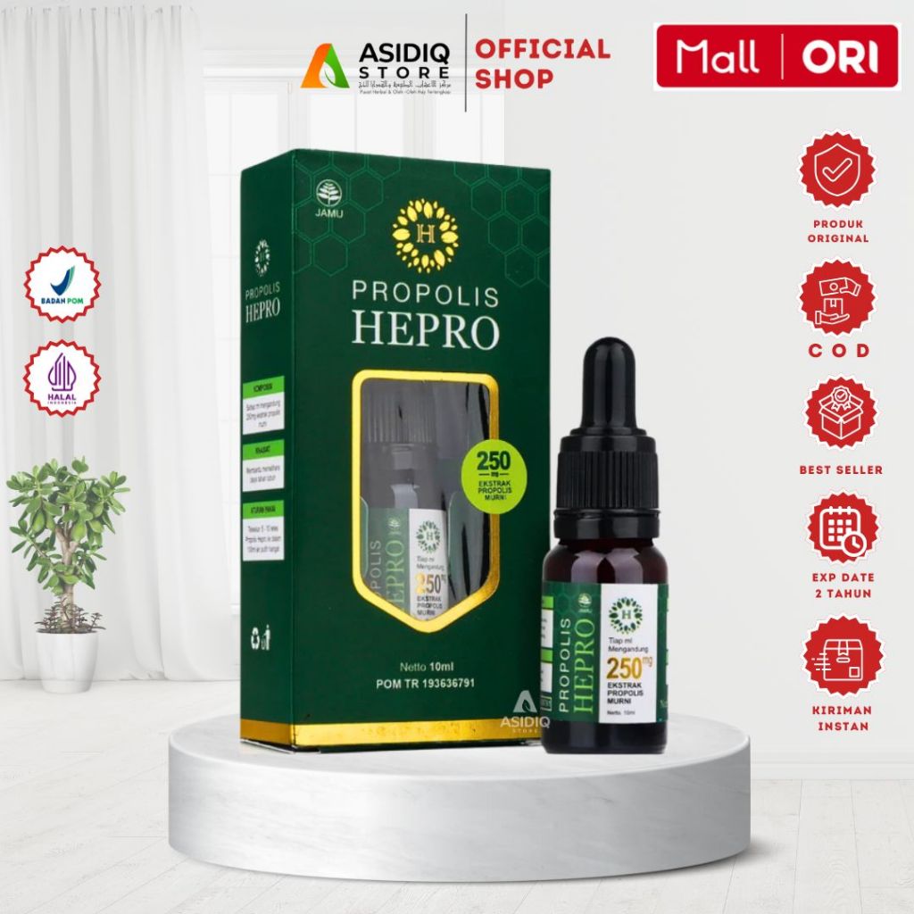 Jual HEPRO Propolis 10ml Obat TBC Paru paru Sinus Sesak Nafas Batuk ...