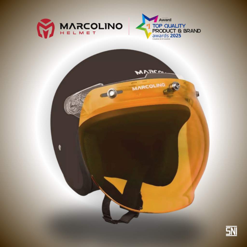 Jual [ Dark Choco Doff With Visor ] Marcolino Helmet Doff Edition SNI ...