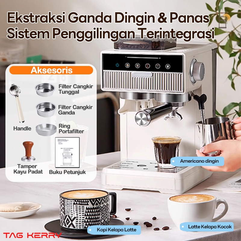 Jual Coffee Maker Espresso Machine &Fungsi penggilingan otomatis 20 ...