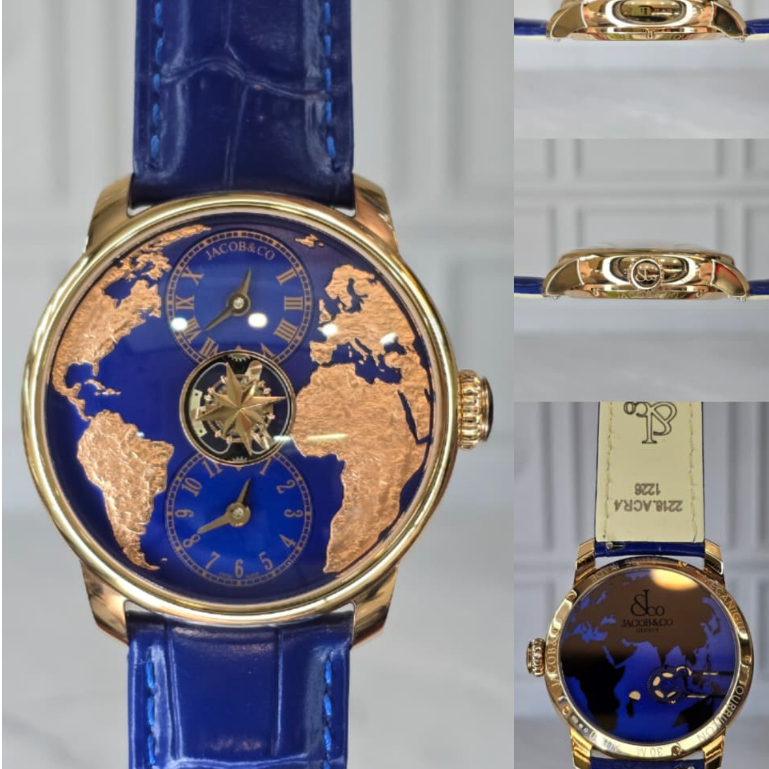 Jual Jam Tangan Jacob & Co Dual Time The Word Is You Swiss Automatic ...