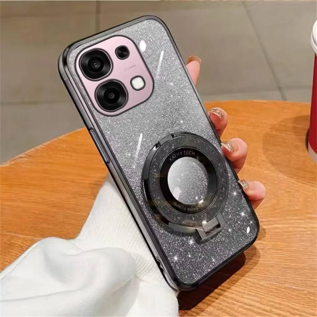 Jual Case OPPO A6 PRO Luxury Glitter Softcase free Ring Magsafe Holder ...