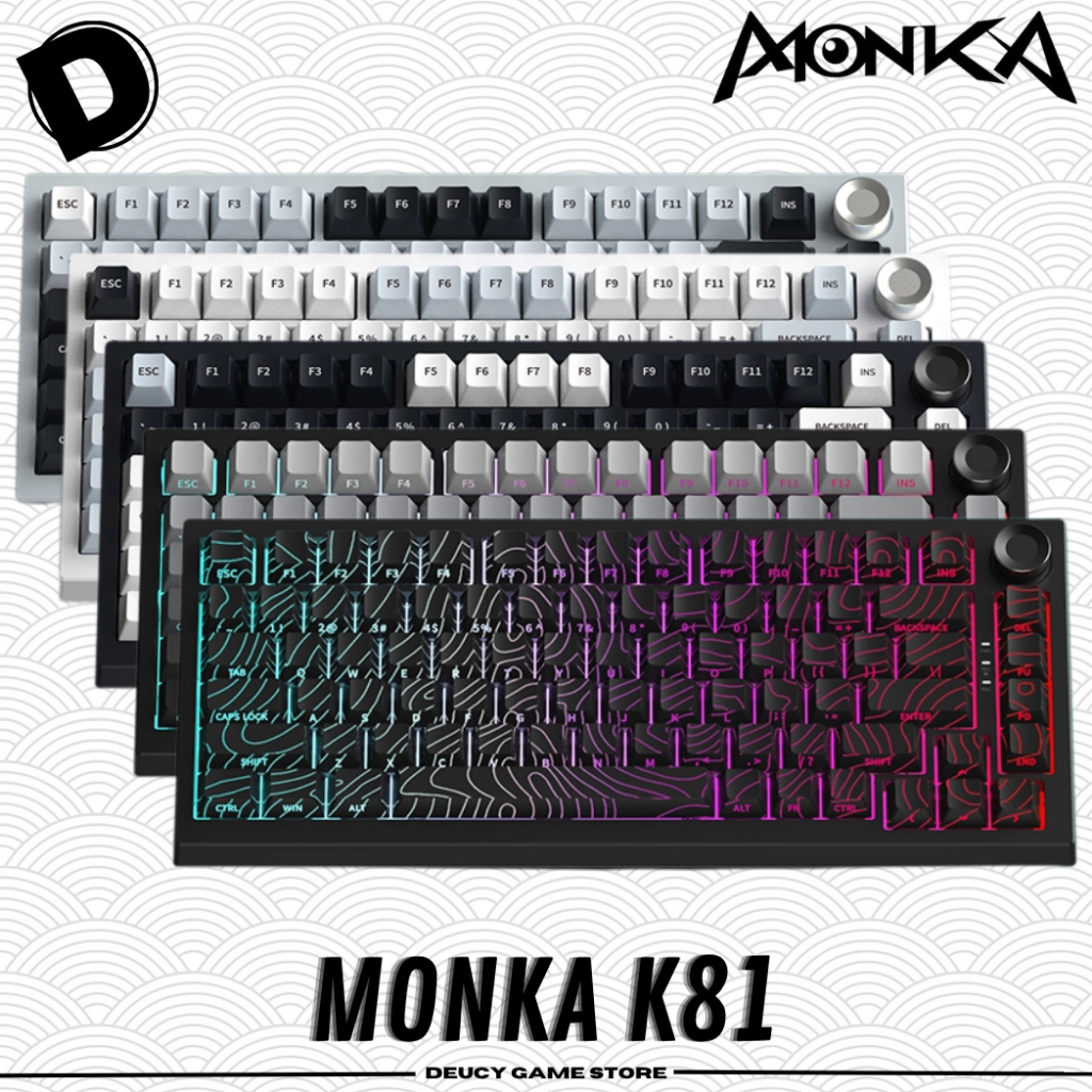 Jual Monka K81 Wireless Gasket Triple Connection Mechanical Keyboard ...