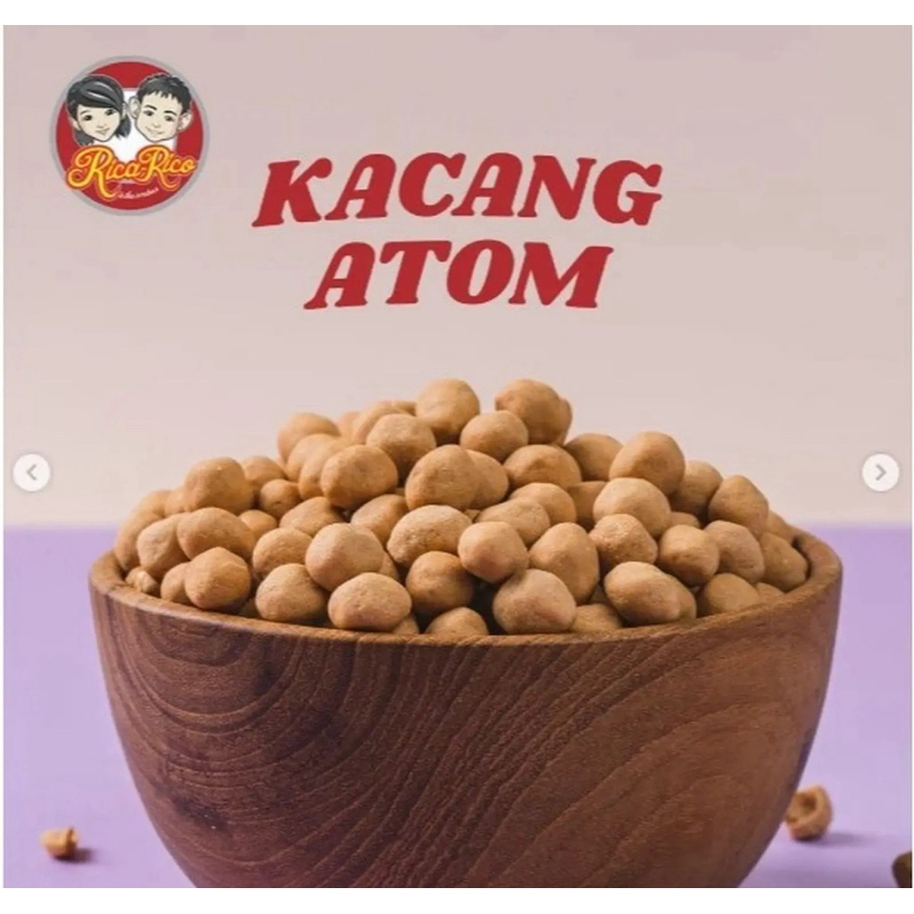 Jual ASLI Kacang Atom Telor Telur Bawang Rica Rico ukuran Kecil 250gram ...