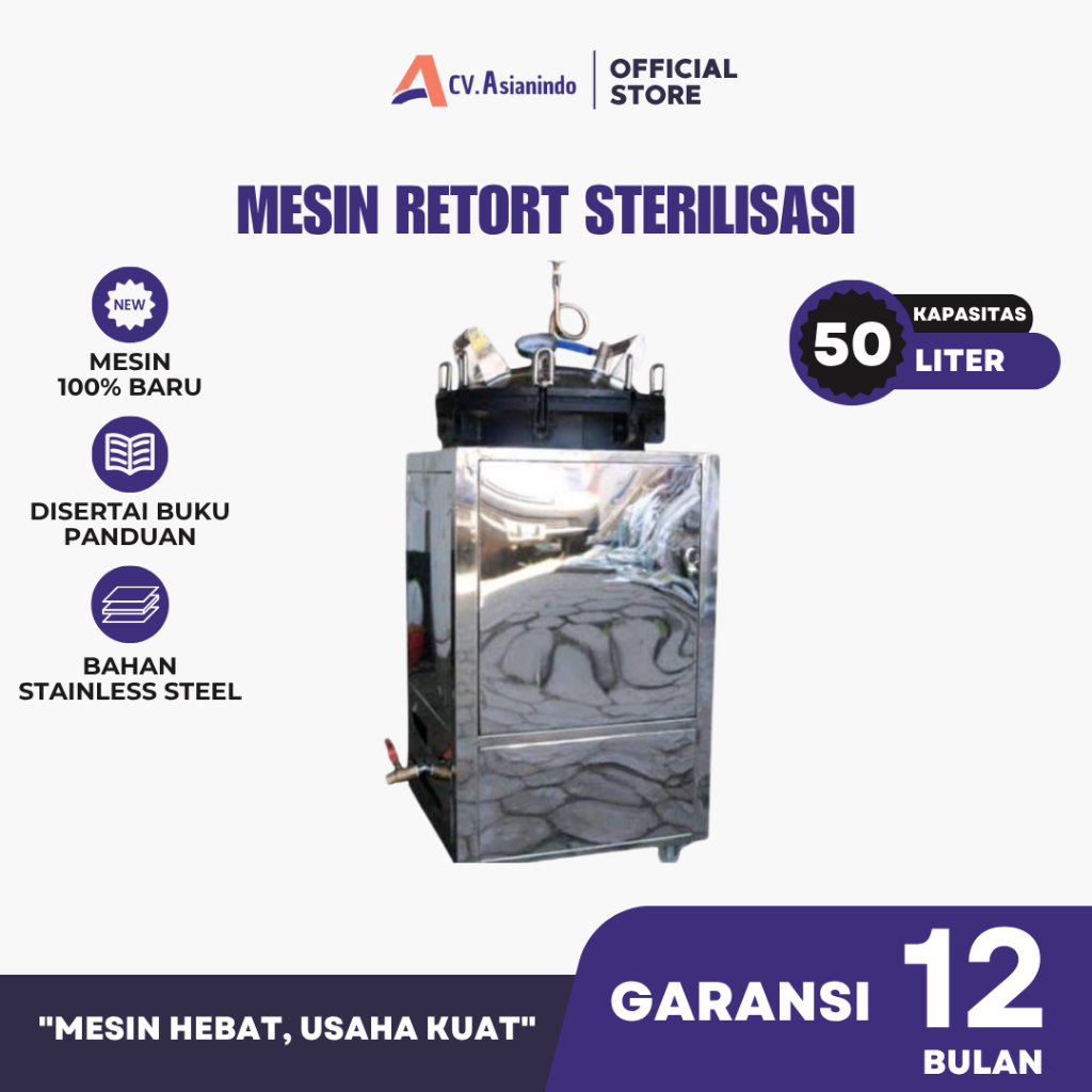 Jual Mesin Mini Retort Sterilisasi Kapasitas 50 liter Asianindo ...