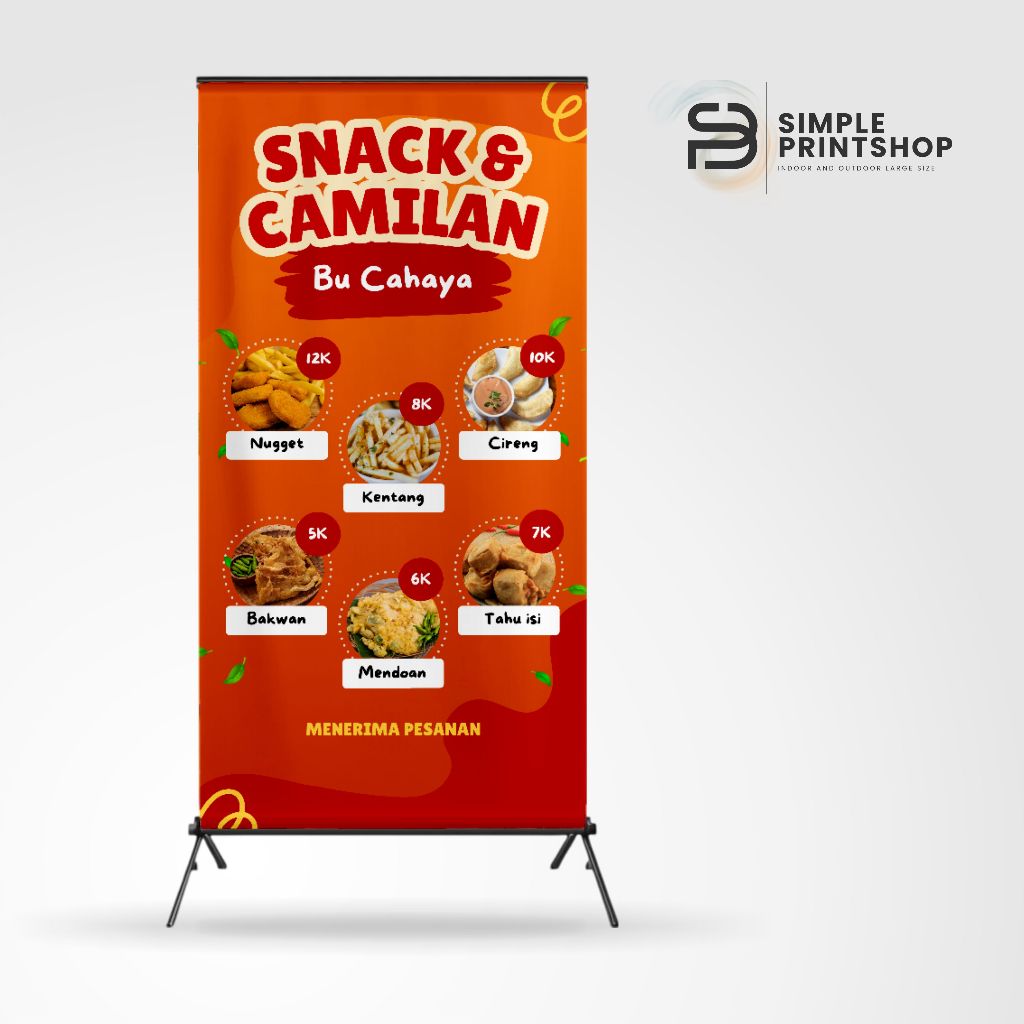Jual Spanduk Banner Snack dan Camilan Free Custom Design | Shopee Indonesia