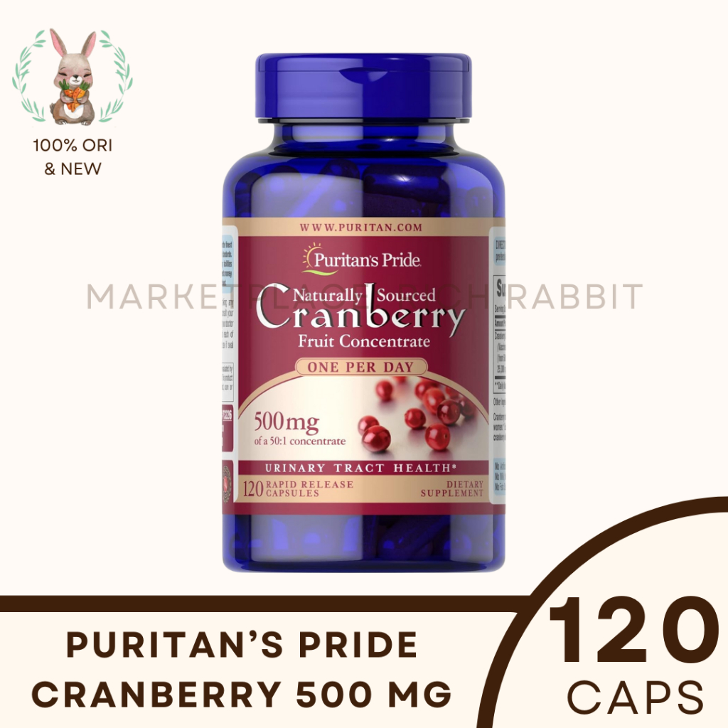 Jual Puritans Pride Cranberry Fruit Concentrate 500 mg Puritan Puritan ...