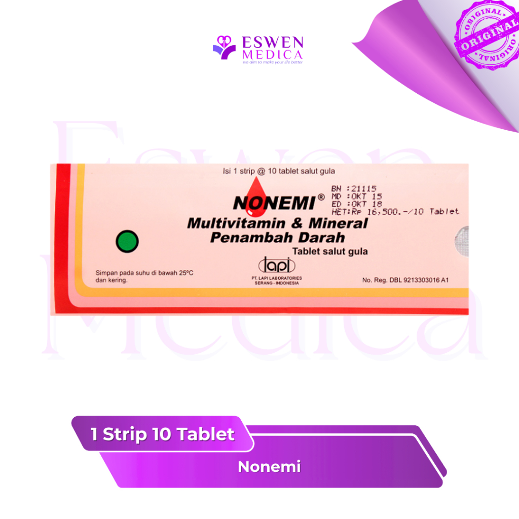 Jual Nonemi Strip 10 Tablet Untuk Anemia Defisiensi Besi | Shopee Indonesia
