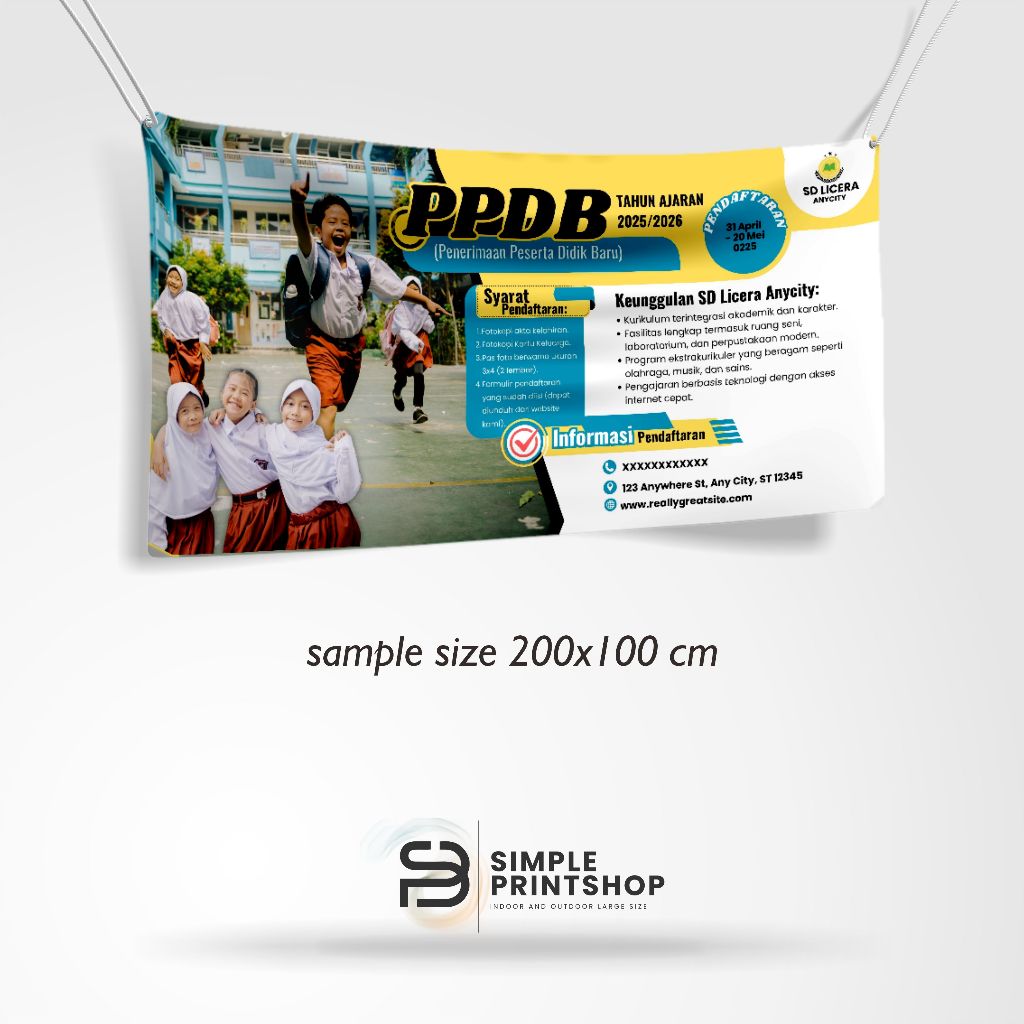 Jual Spanduk Banner PPDB Free Custom Design | Shopee Indonesia