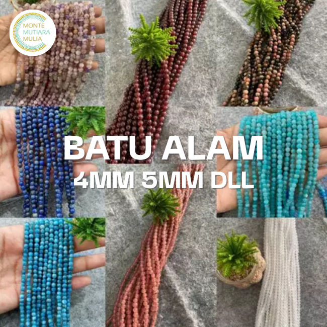 Jual DIY FOR CRAFTING (NATURAL BATU GRADE A 4MM & 5MM DLL) | Shopee ...