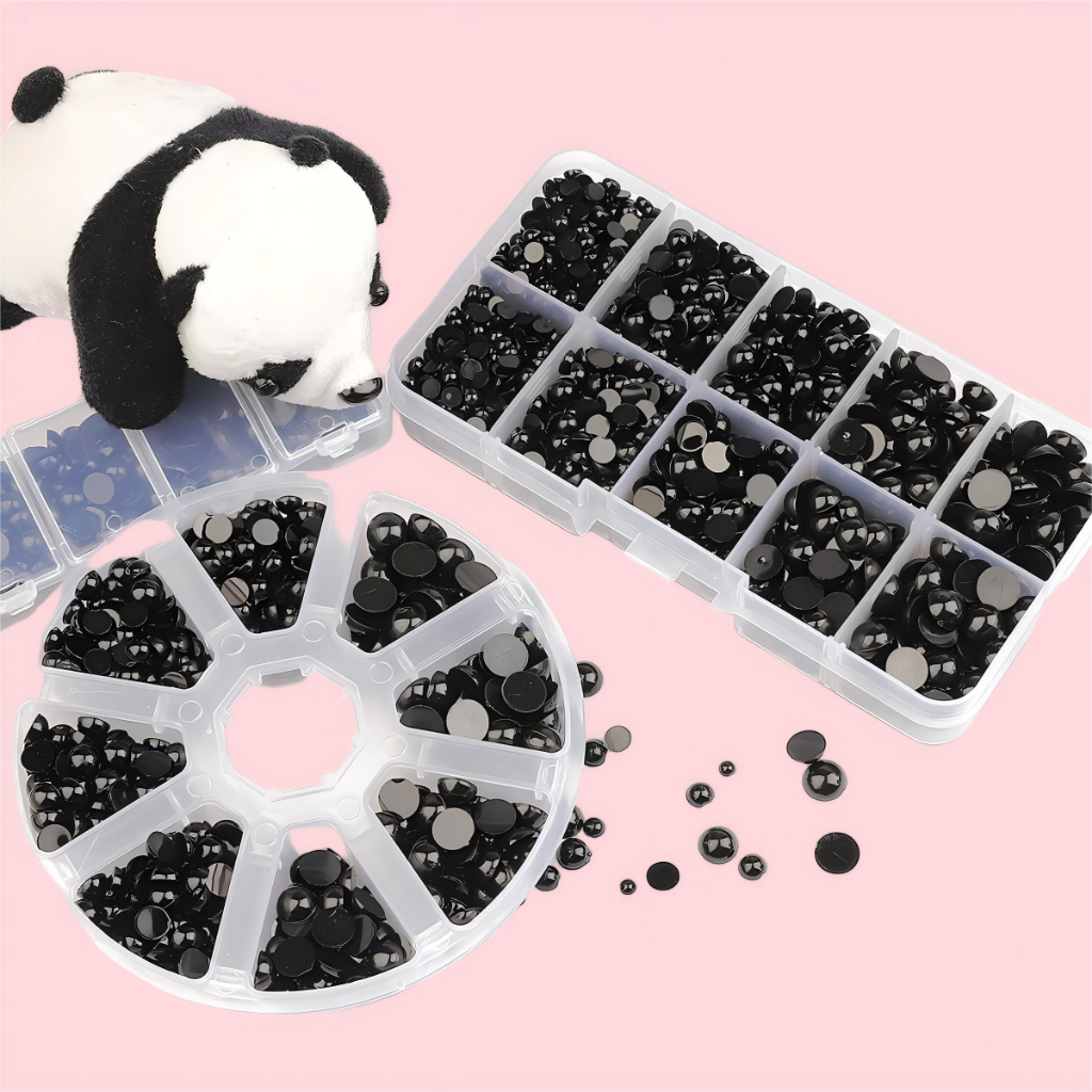 Jual 10-500 Pcs Mata Boneka Keamanan Akrilik Hitam 3-20mm Untuk DIY ...