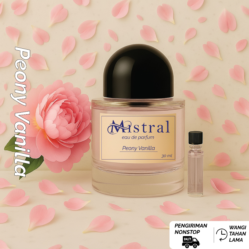 Jual Parfum wanita wangi tahan lama - Peony Vanilla by MISTRAL | eau de ...