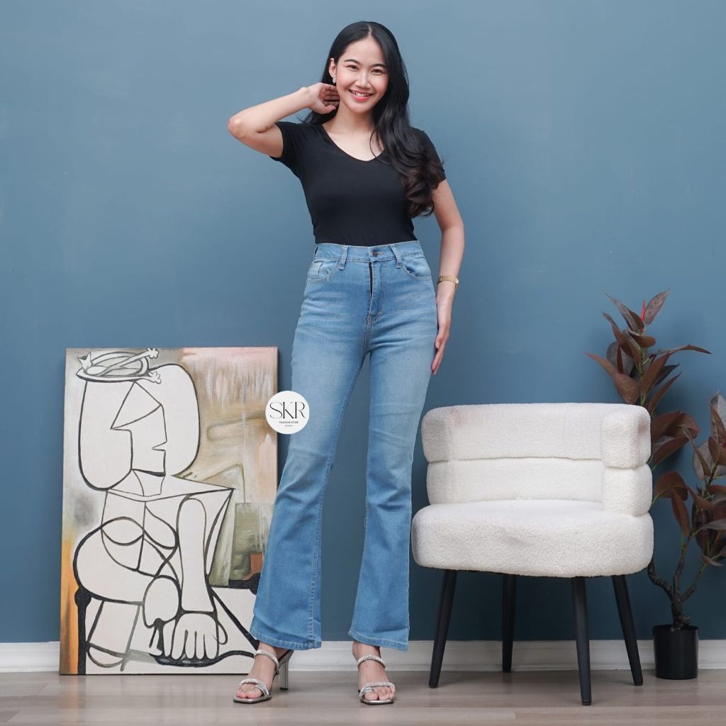 Jual Highwaist Cutbray Jeans Retro 114 - Celana Jeans Cutbray Wanita ...