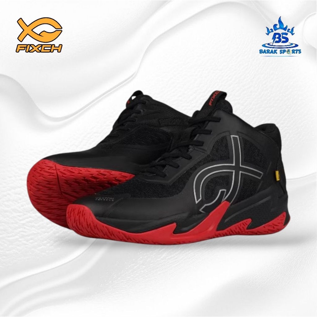 Jual Sepatu Voli Fixch OPPUS - BLACK / WHITE / RED, Fixch Sepatu Voli ...