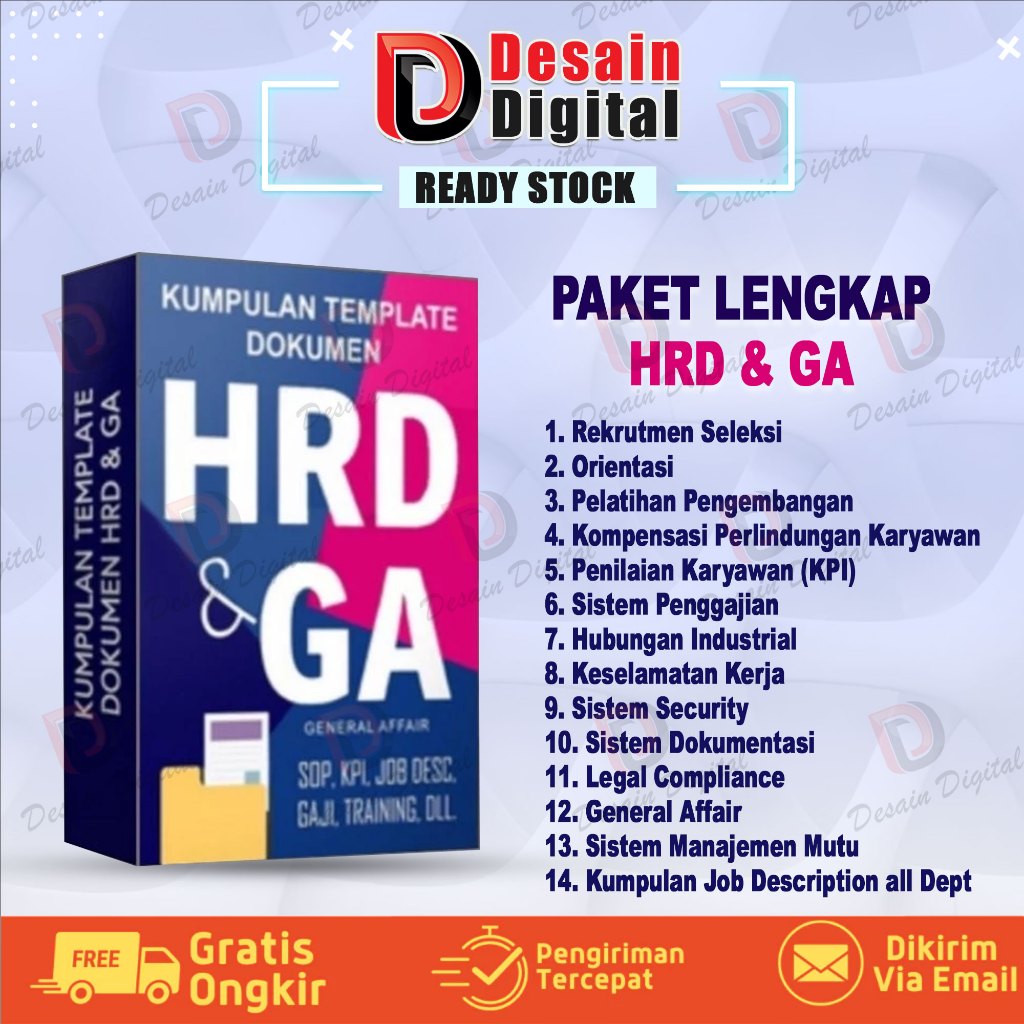 Jual Template HRD & GA Lengkap | General Affair | Shopee Indonesia