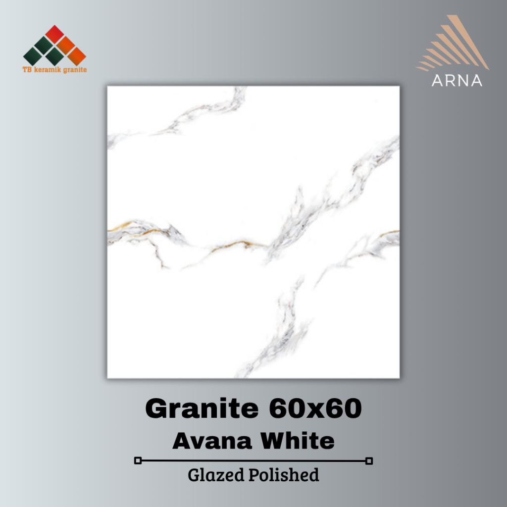 Jual Granite 60x60 Arna Avana White | Glazed Polished | Shopee Indonesia