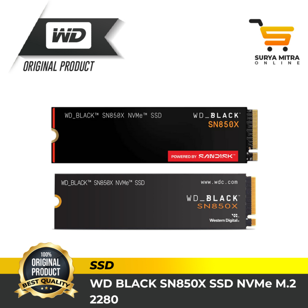 Jual SSD WD BLACK M2 SN850X 1TB 2TB SSD NVMe M.2 2280 PCIe Gen 4 ...