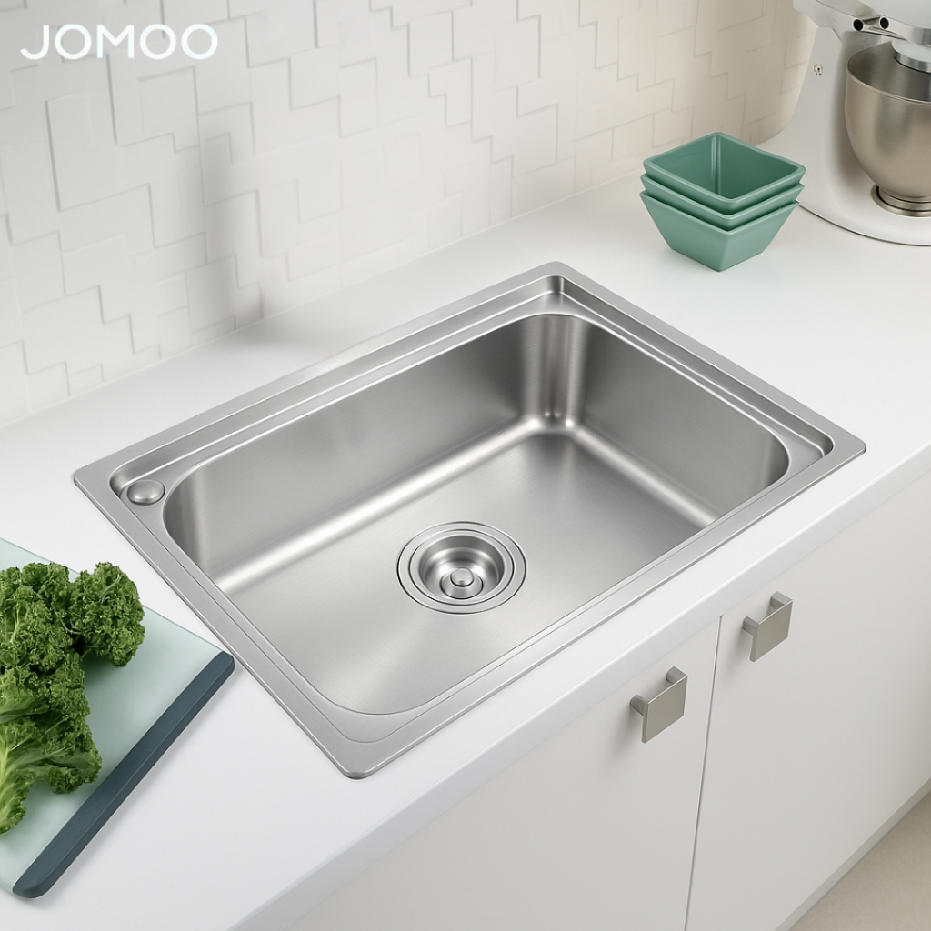 Jual JOMOO Kitchen Sink Stainless Steel SUS 304 Anti Karat | Shopee ...