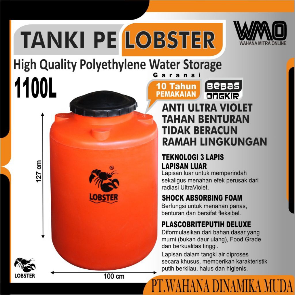 Jual tangki air PE LOBSTER 1100L | Shopee Indonesia