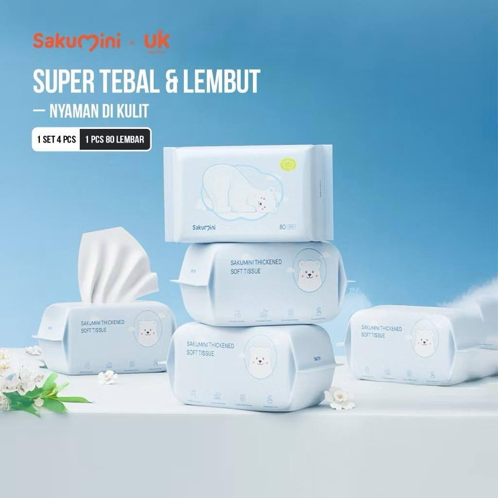 Jual Sakumini Tisu Kering Tebal & Lembut 1 Bundle Isi 4 | Shopee Indonesia