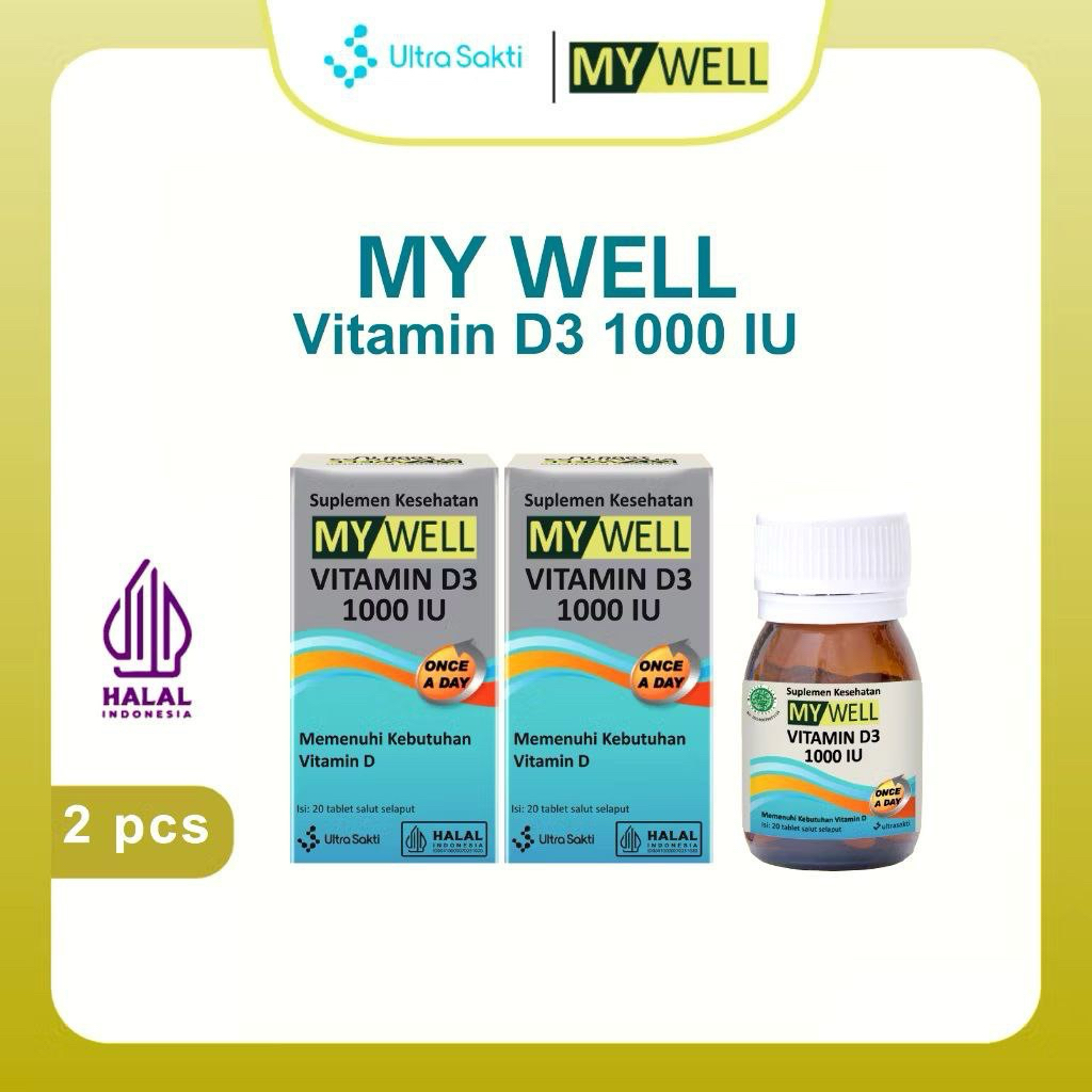 Jual MyWell Vitamin D3 1000 IU - Menjaga Kesehatan & Daya Tahan Tubuh ...