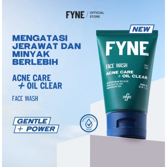 Jual FYNE Face Wash Acne & Oil Control 100 ml - Sabun Cuci Muka Pria untuk Membantu Lawan ...