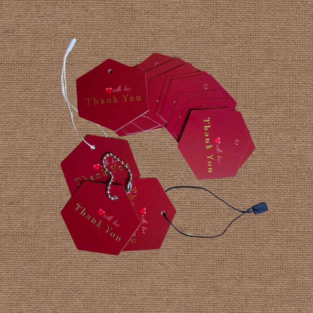 Jual Hang Tag isi 25pcs Hotprint Hang Tag segi 6 Hang Tag Souvenier ...