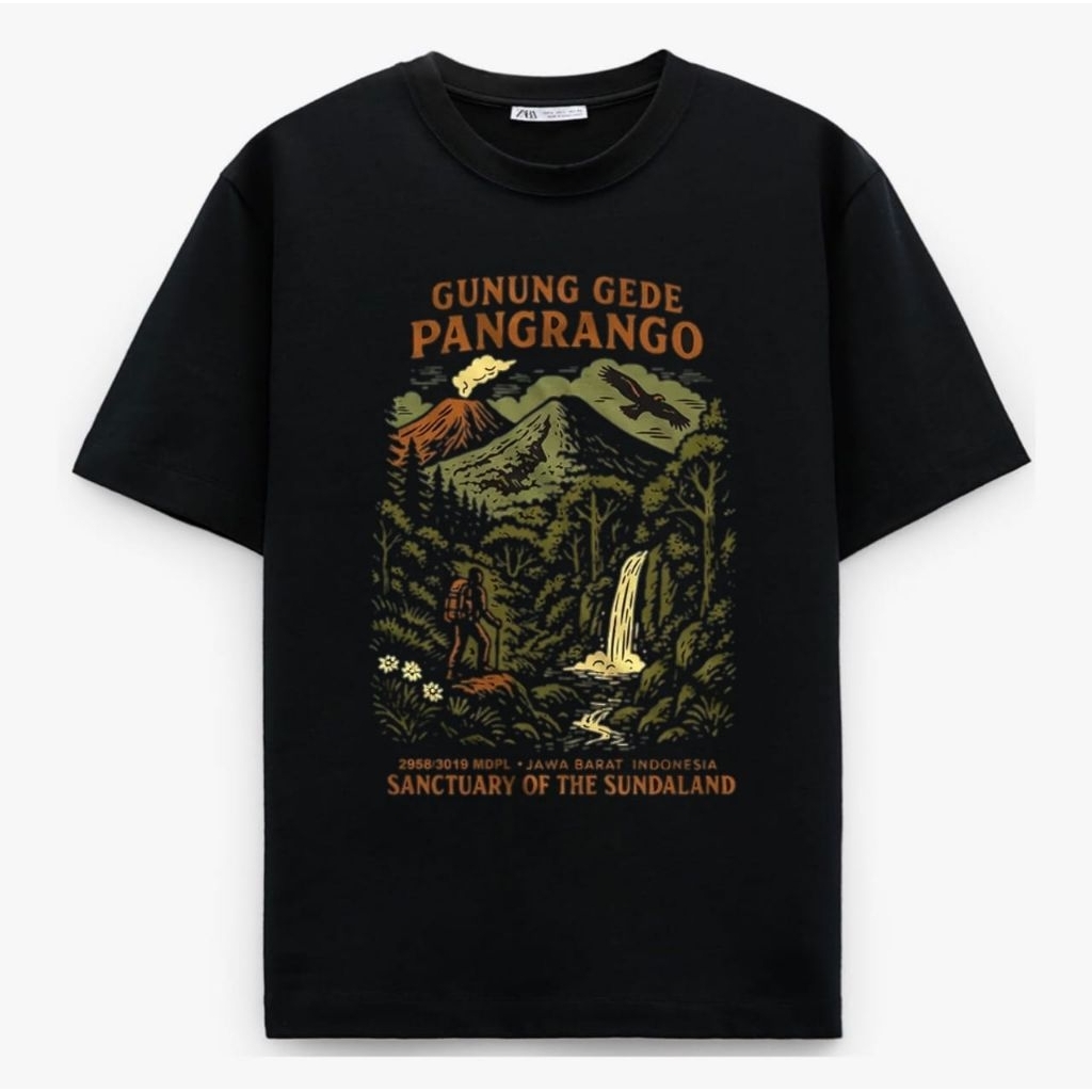 Jual KAOS LENGAN PENDEK TEMA GUNUNG GEDE PANGRANGO . | Shopee Indonesia