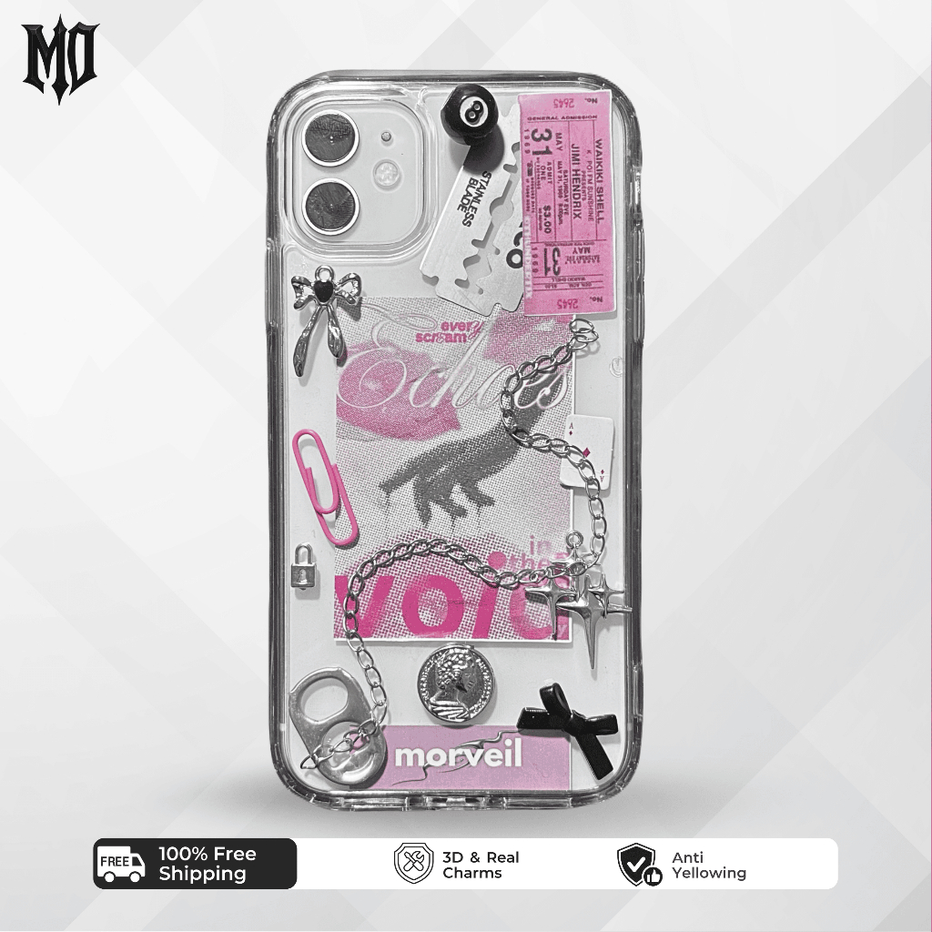 Jual [morveil] Luxe - M32 PINK VOID CASE HP IPHONE ANDROID casing resin ...