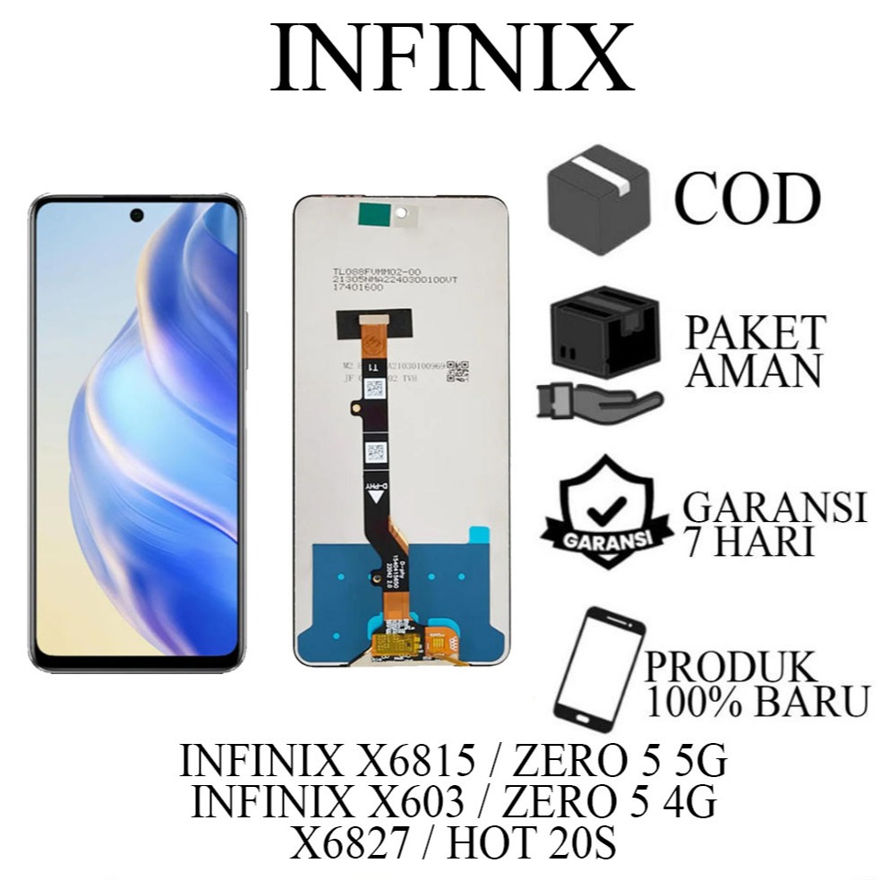 Jual ORIGINAL LCD TOUCHSCREEN INFINIX X6815 / ZERO 5 5G INFINIX X603 ...