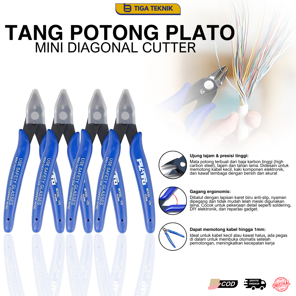 Jual Tang Potong Kawat Tang Plato Wire Cutter Nipper Mini Plier ...