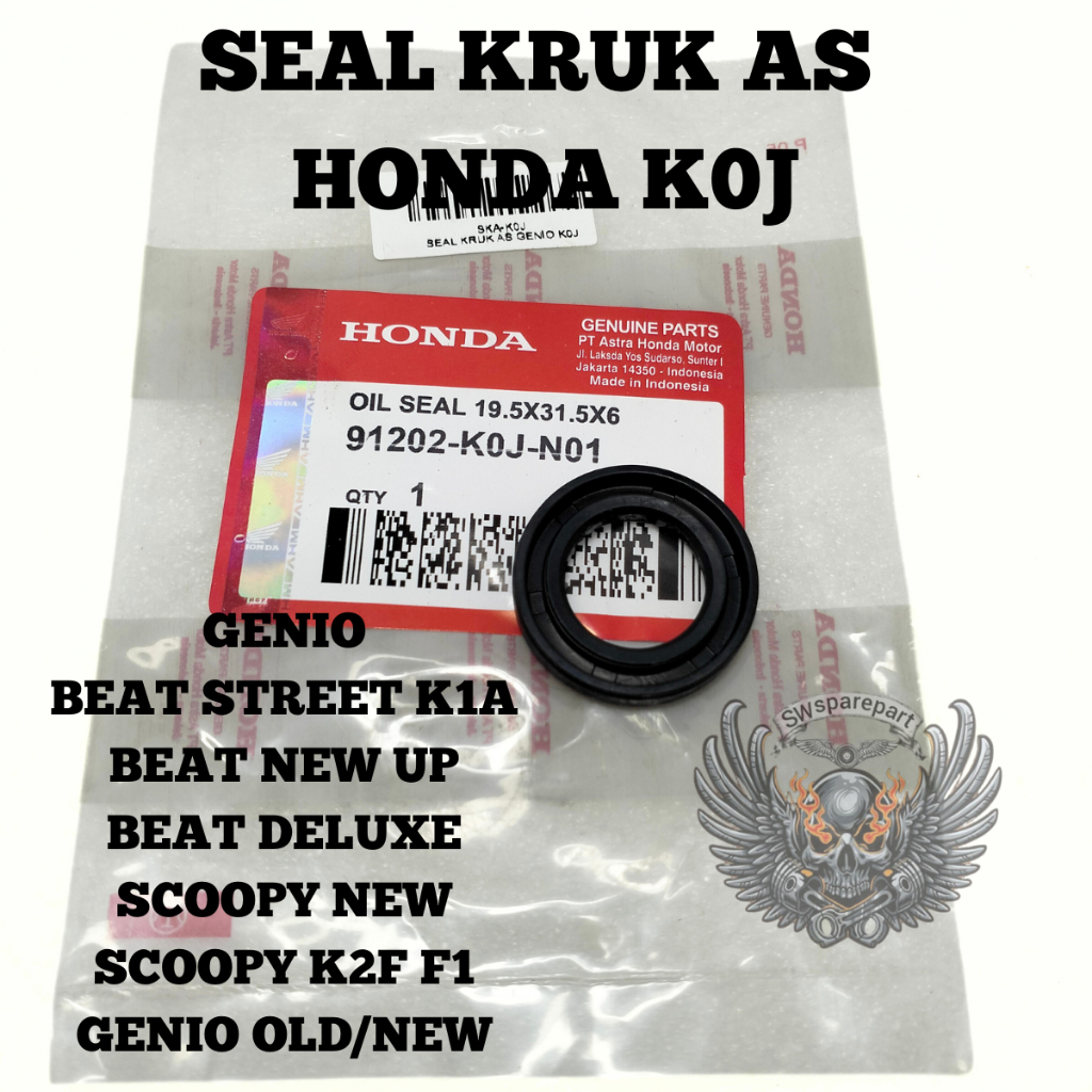 Jual SEAL KRUK AS HONDA K0J GENIO BEAT STREET K1A NEW UP DELUXE SCOOPY ...