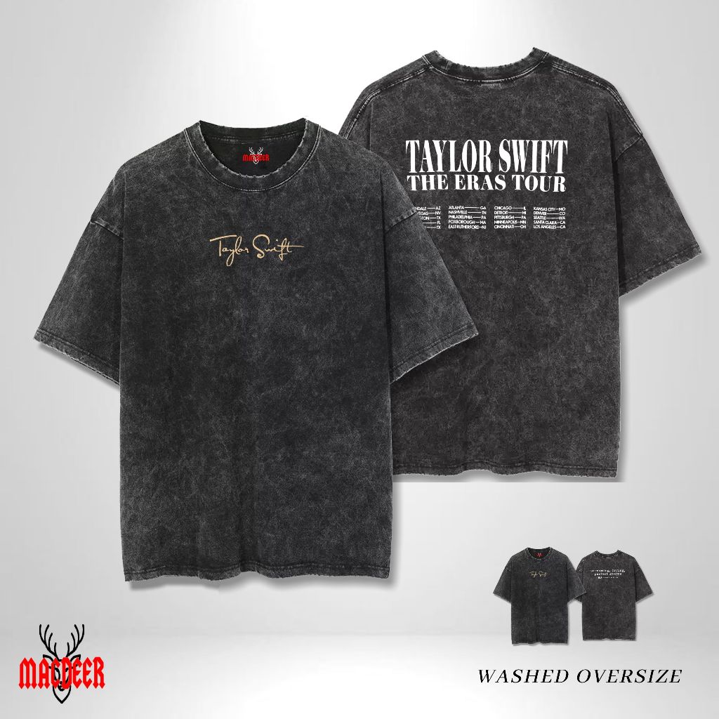 Jual MACDEER Kaos Oversize TAYLOR SWIFT THE ERAS TOUR WASHED T-SHIRT ...