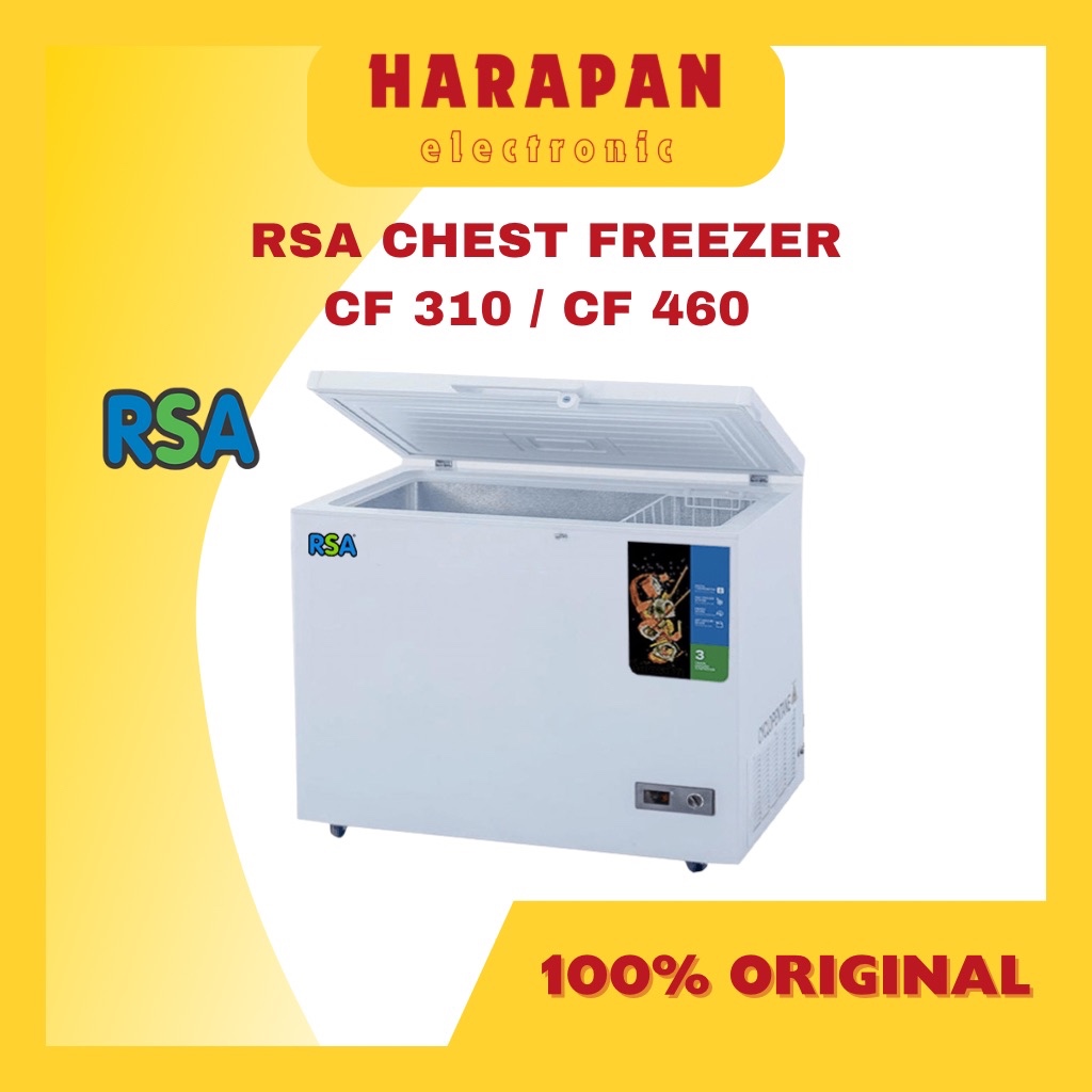 Jual RSA CHEST FREEZER CF310 CF460 300 420 LITER / FREEZER BOX CF 310 ...