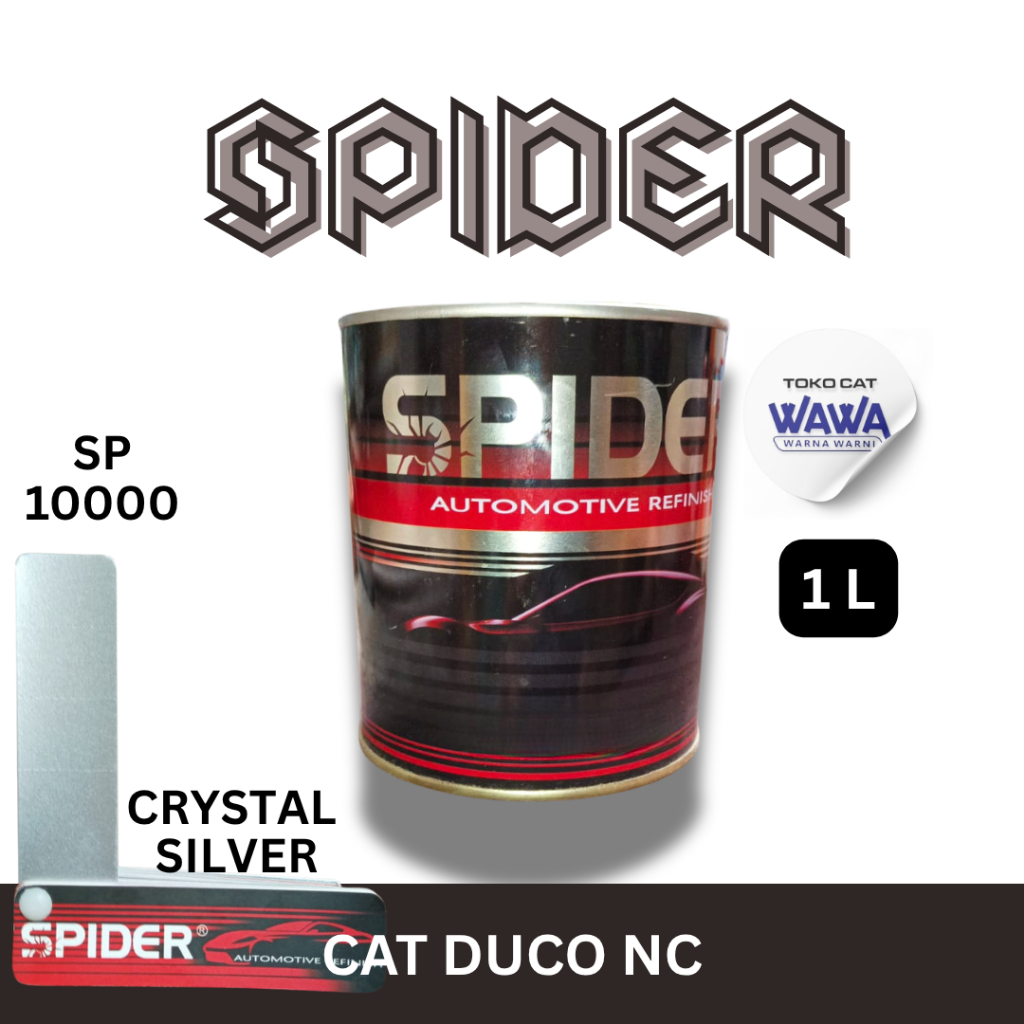 Jual cat duco spider Silver metallic Dasaran Candy super crystal silver ...