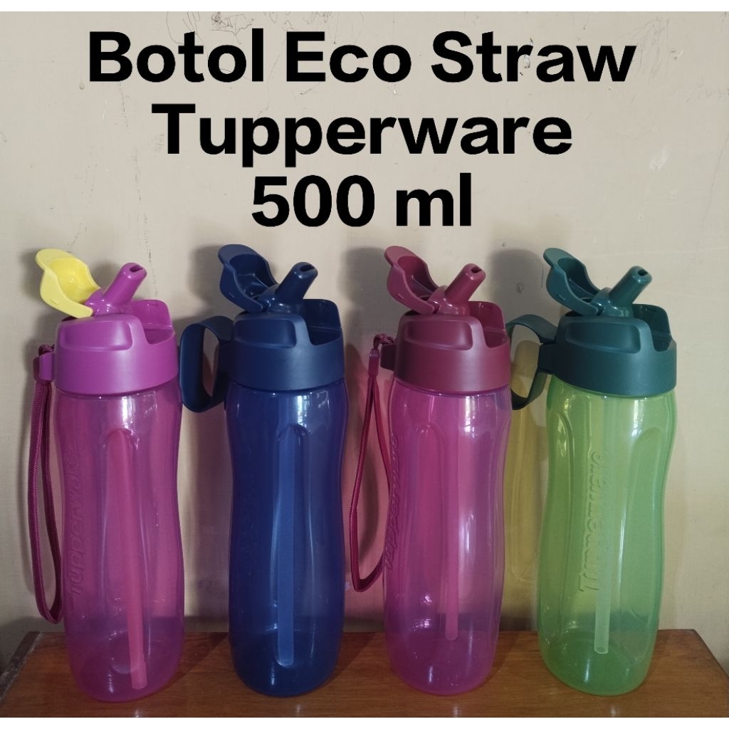 Jual Botol Minum Eco Fashion Straw 500ml Tupperware Baru | Shopee Indonesia
