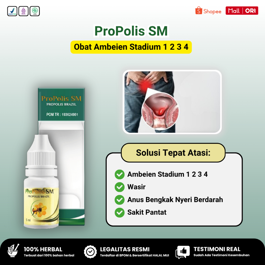 Jual Obat Ambeien Stadium 1 2 3 4 Ambeyen Wasir Anus Bengkak Benjolan ...