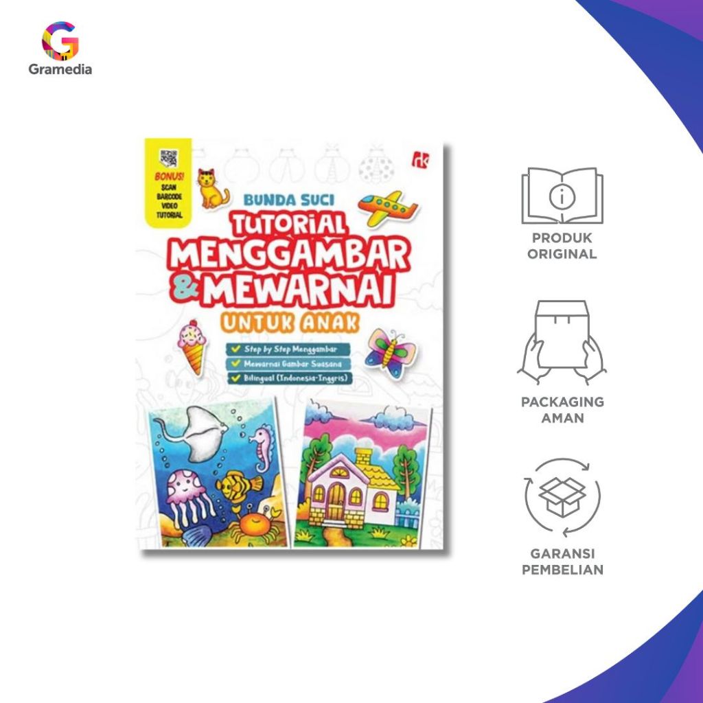 Jual Gramedia Yogya - Tutorial Menggambar & Mewarnai untuk Anak ...