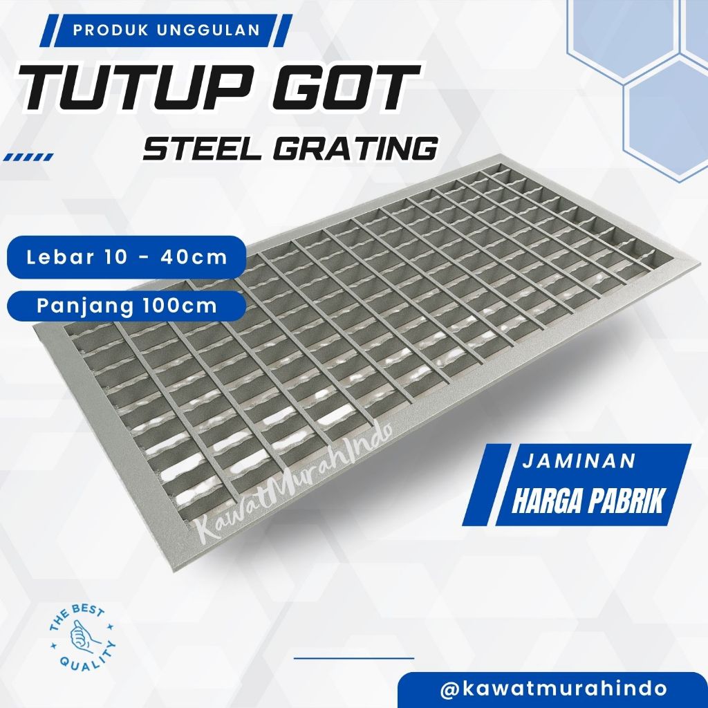 Jual STEEL GRATING SERRATED VARIASI UKURAN UNTUK TUTUp GOT / TUTUP ...