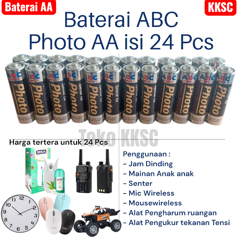 Jual batre ABC photo AA isi 24 pcs / A2 | Shopee Indonesia